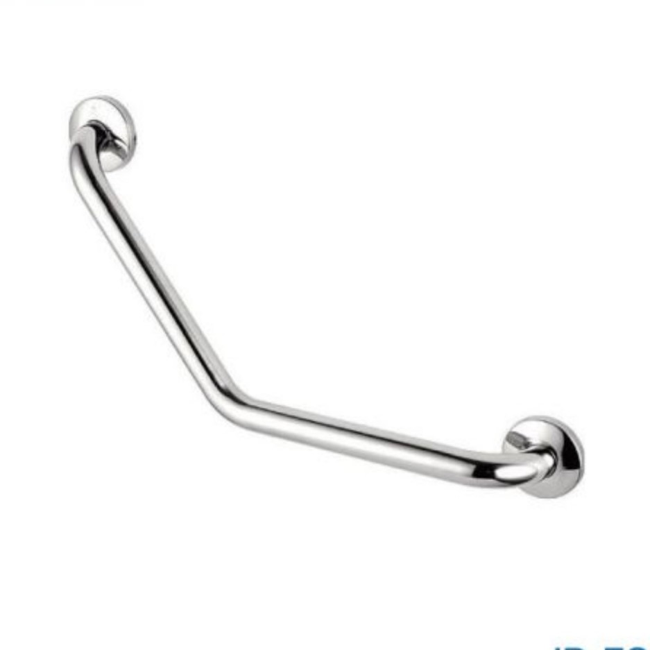 Stainless Steel Angled Chrome Grab Rail 393mm - Better Bathrooms