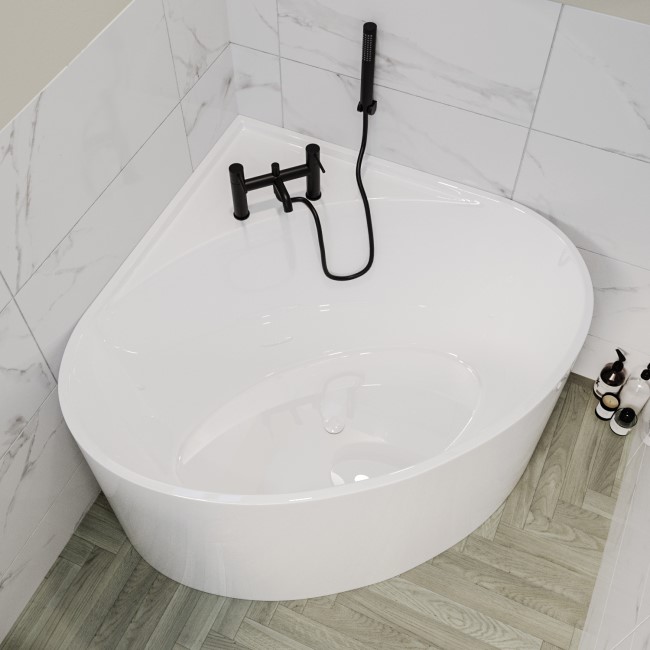 Freestanding Small Round Corner Bath 1000 x 1000mm - Malta - Better Bathrooms