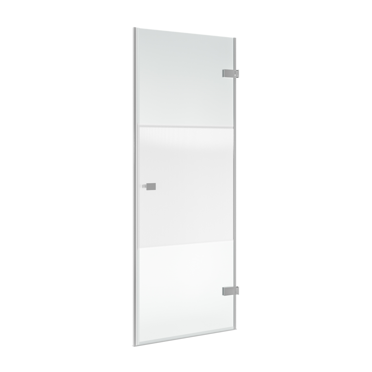 900mm Fluted Glass Left Hand Hinged Shower Door 8mm Glass - Matira ...