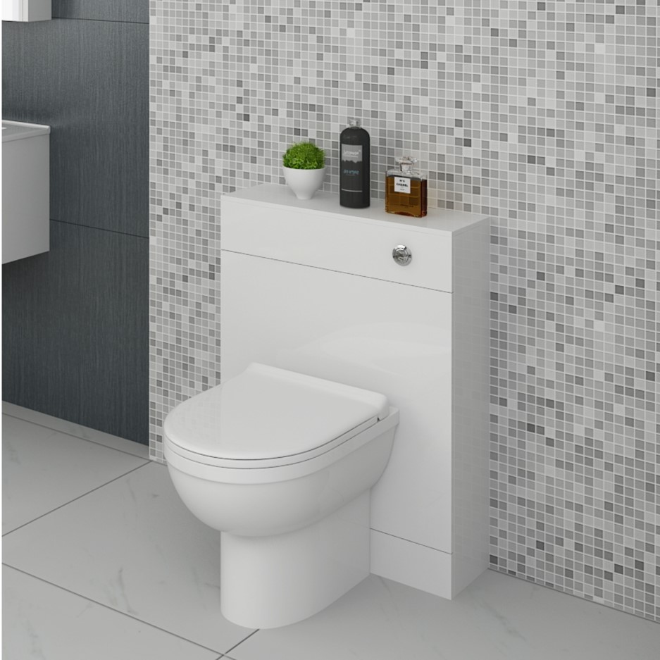 Anya Minimalist White WC Unit 600x200mm - Better Bathrooms