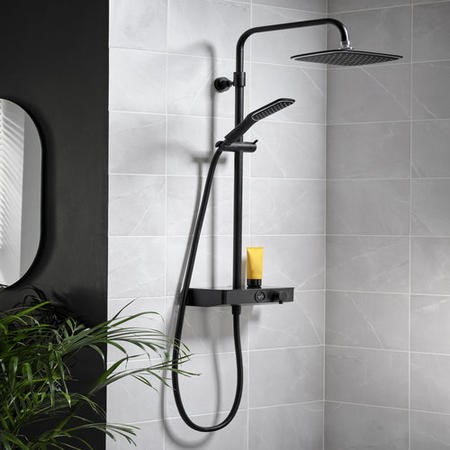 Triton Showers Push Button Black Mixer Shower - Better Bathrooms