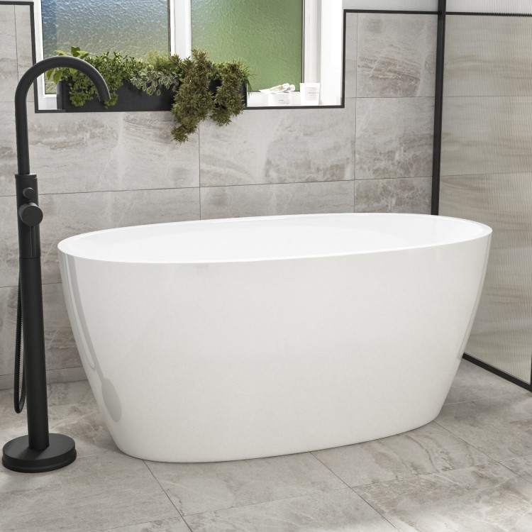 Small Freestanding Double Ended Bath 1300 x 700mm - Pico - Better Bathrooms