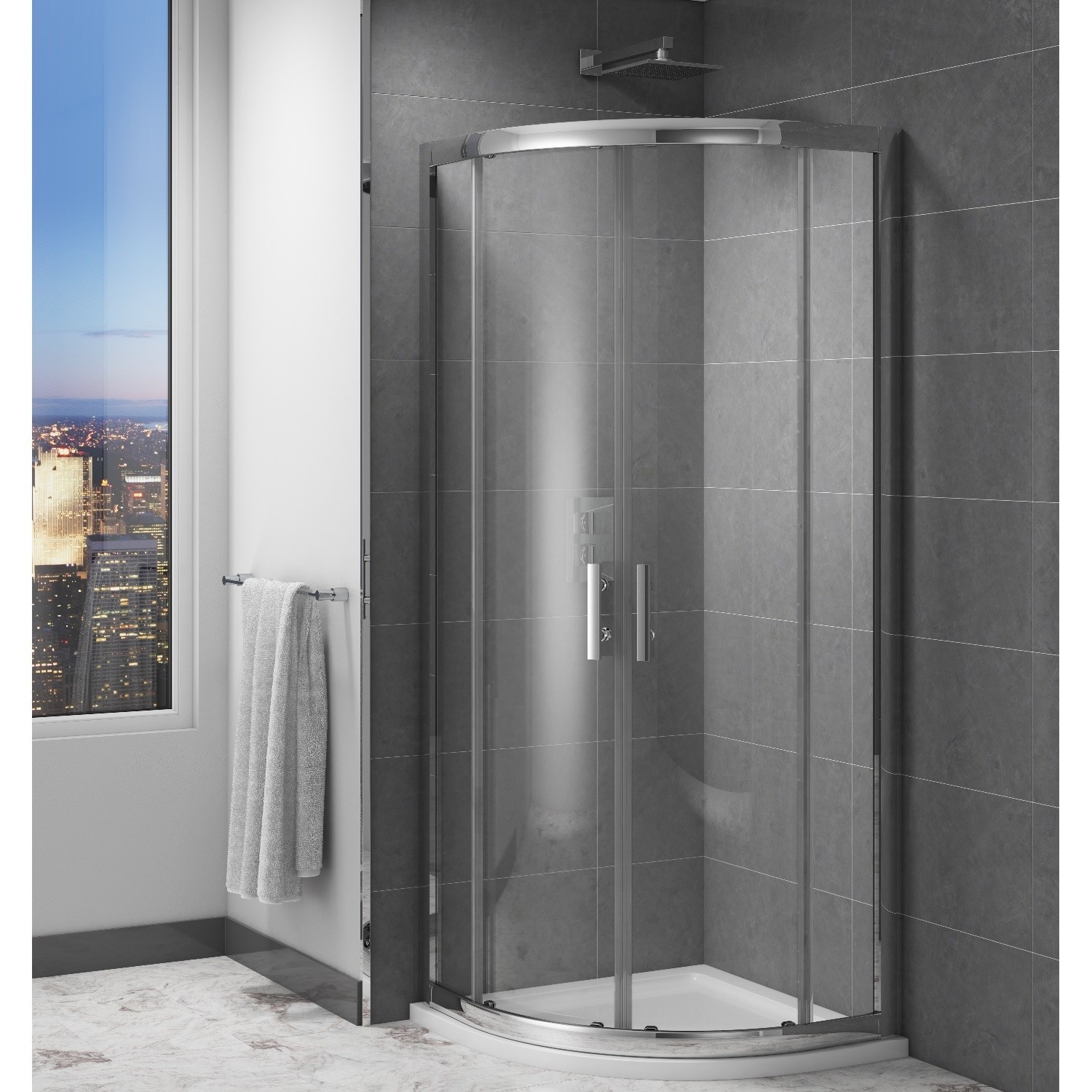 Claritas 6mm Glass Quadrant Shower Screen Enclosure - 900 x 900mm ...