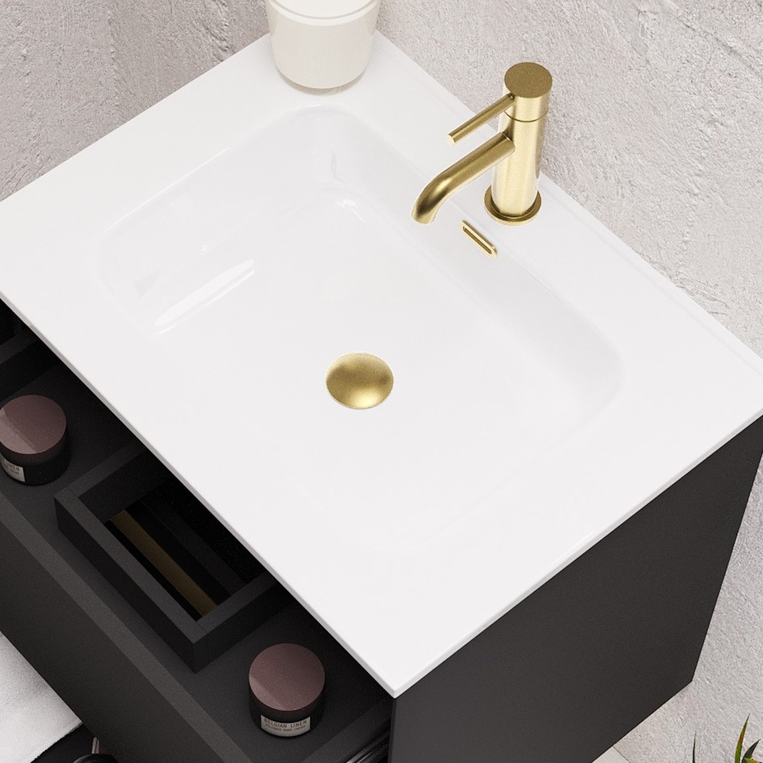 Brushed Brass Overflow Cover Suitable for Roxbi Arragon Sion Basins ...
