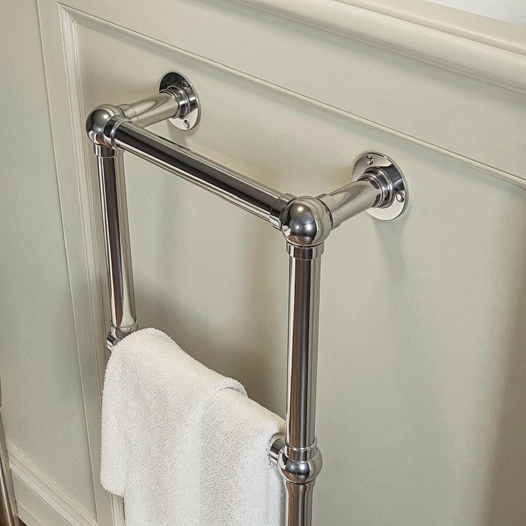 Chrome Vertical Traditional Towel Radiator 700 x 400mm - Regent ...