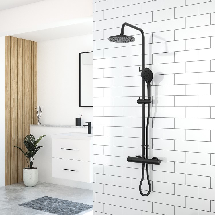 Aqualisa Midas Black Safe Touch Thermostatic Mixer Shower Set - Better ...