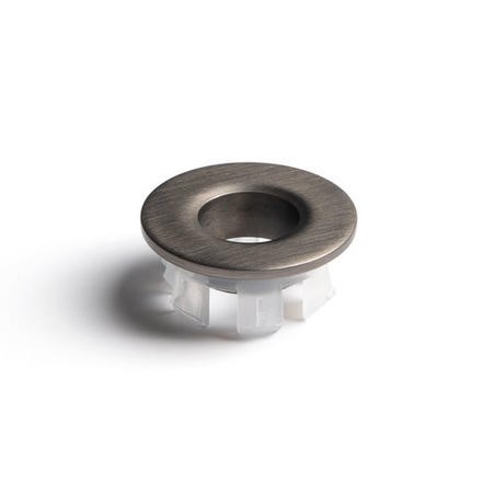 Gunmetal Grey Round Basin Overflow Cover - Arissa - Better Bathrooms