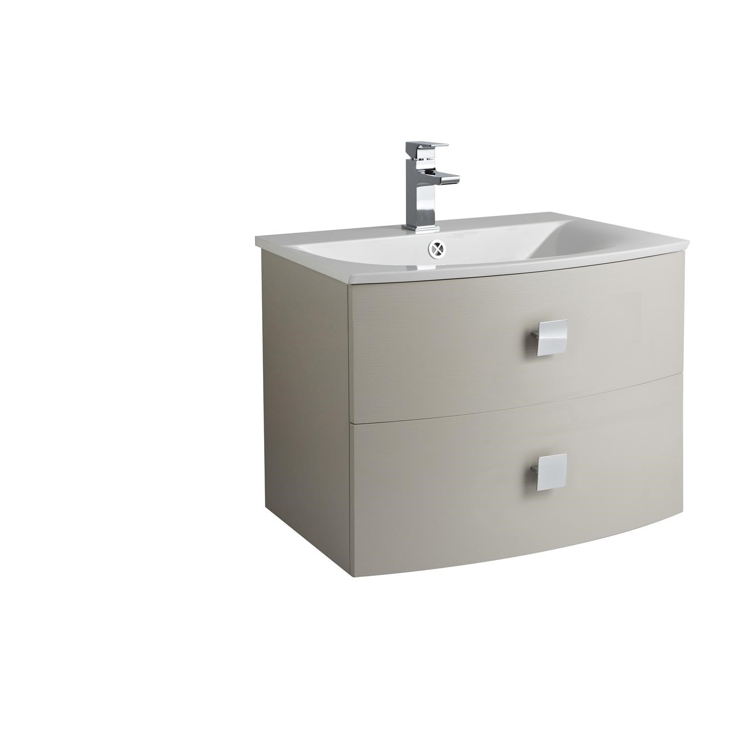 Cashmere Wall Hung Bathroom Vanity Unit & Basin - W712 x H430mm ...