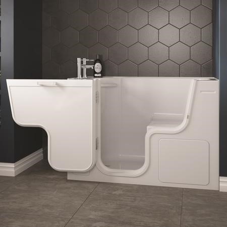 Left Hand Walk In Bath with Panel and Seat 1300 x 600mm - Serenity ...