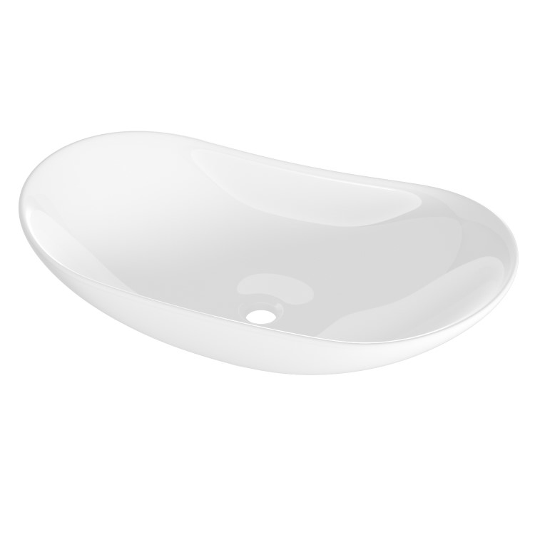 White Oval Countertop Basin 615mm - Shell - Better Bathrooms