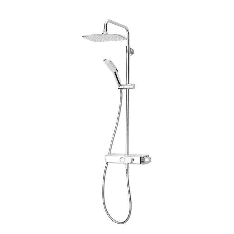 Triton Push Button Bar Diverter Mixer Shower Set - Chrome - Better ...