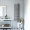 Metallic Grey and Silver Vertical bathroom Towel Radiator 1620 x 500mm ...