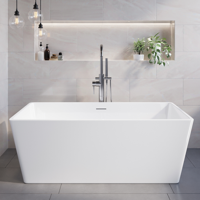 Freestanding Double Ended Bath 1500 x 700mm - Tetra - Better Bathrooms