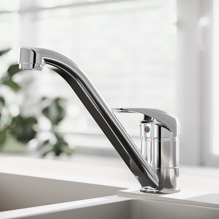 Alfred Single Lever Monobloc Mixer Kitchen Tap- Chrome - Better Bathrooms
