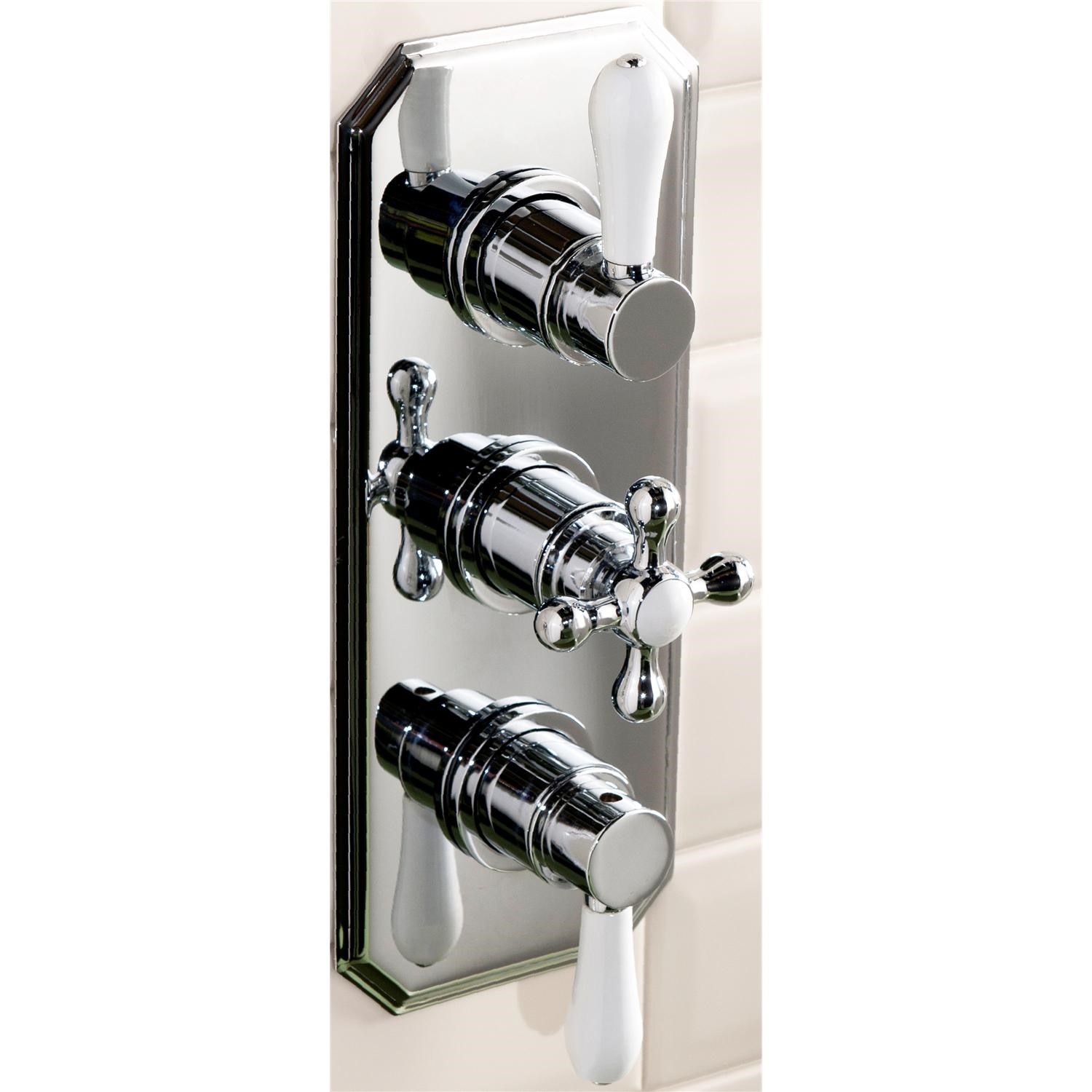 Traditional Triple Concealed Shower Valve - Better Bathrooms