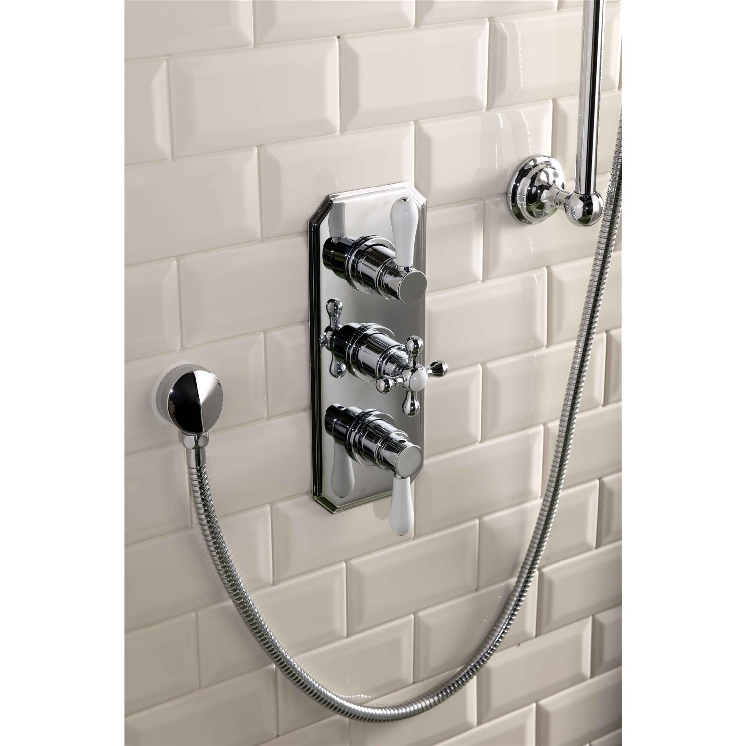 Traditional Triple Concealed Shower Valve - Better Bathrooms