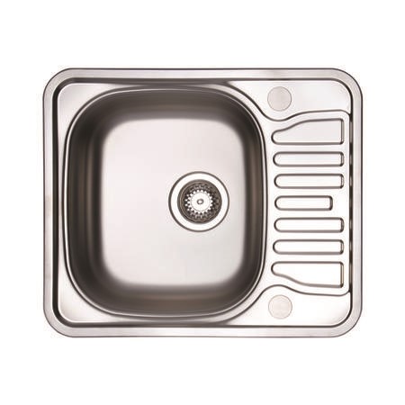 Single Bowl Compact Inset Chrome Stainless Steel Kitchen Sink with ...