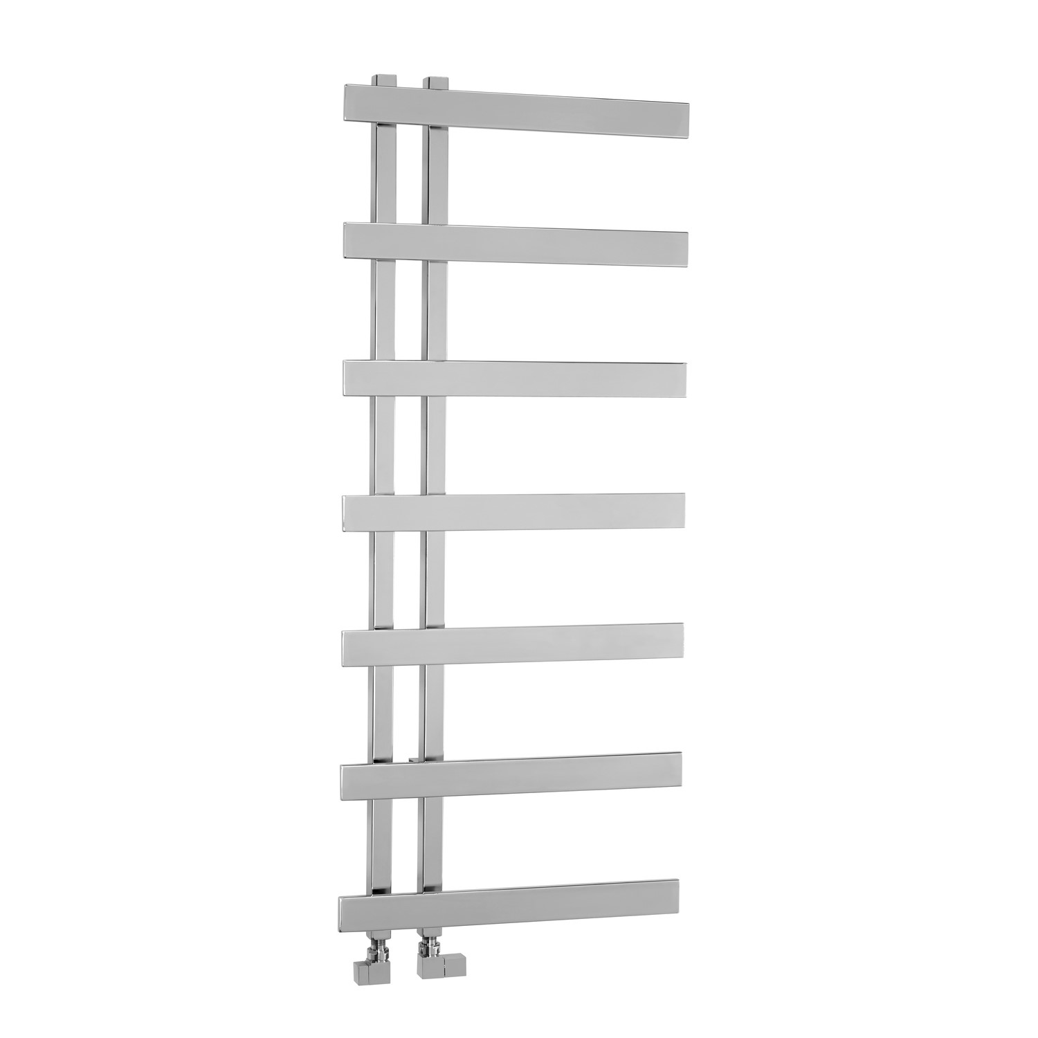 Chrome Vertical Bathroom Towel Radiator 1200 x 500mm - Better Bathrooms