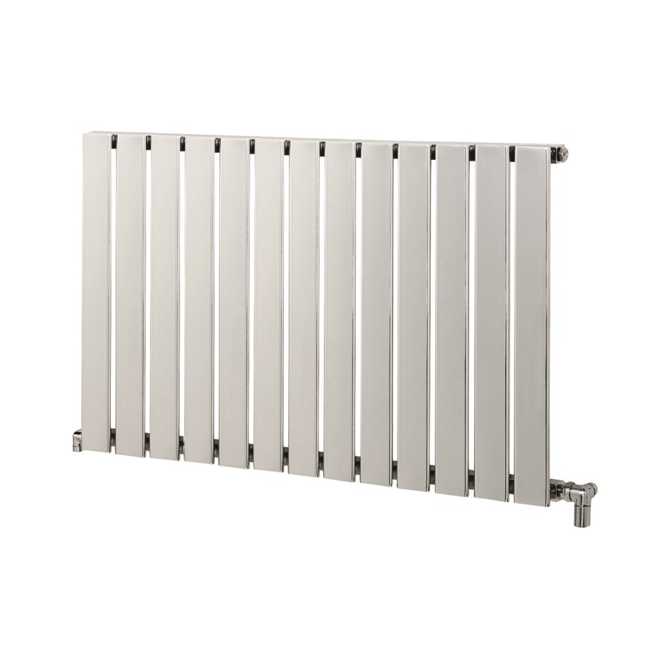 Chrome Vertical Flat Panel Radiator 600 x 1030mm - Better Bathrooms