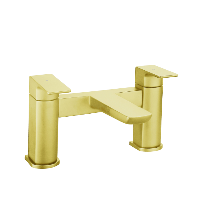 Brushed Brass Bath Mixer Tap - Zana - Better Bathrooms