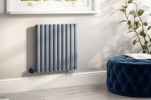 Light Grey Horizontal Smart Electric Radiator with Wi-Fi Thermostat ...