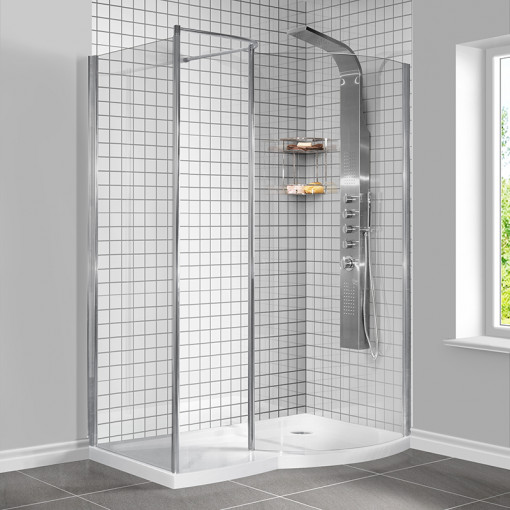 1400 X 900 Walk In Enclosure Including Tray And Shower Panel