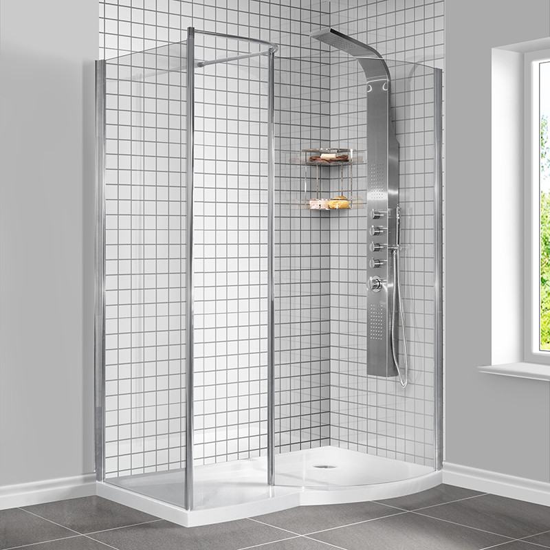 1400 X 900 Walk In Enclosure Including Tray And Shower Panel