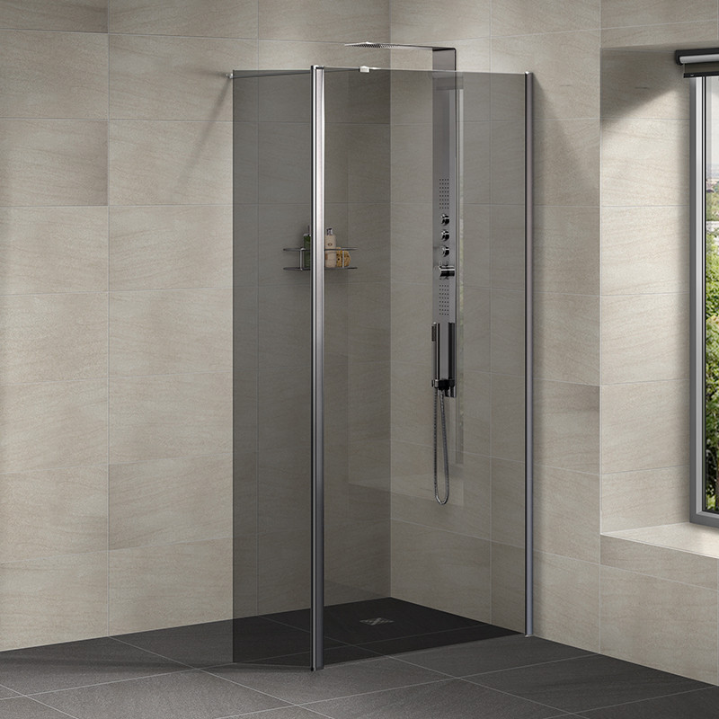 Neptune 900 Smoked Glass Walk In Shower Enclosure With 300 Return Panel