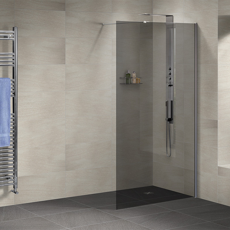 Neptune 1000 Smoked Glass Wetroom Screen