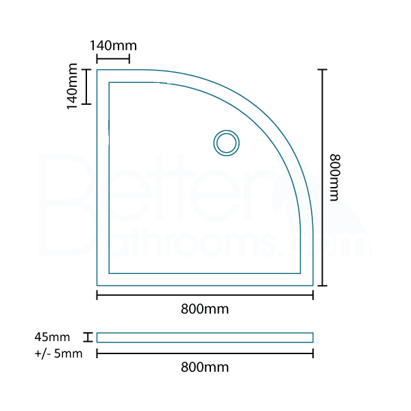Aquafloe™ 800 X 800 Sliding Door Quadrant Enclosure With Shower Tray